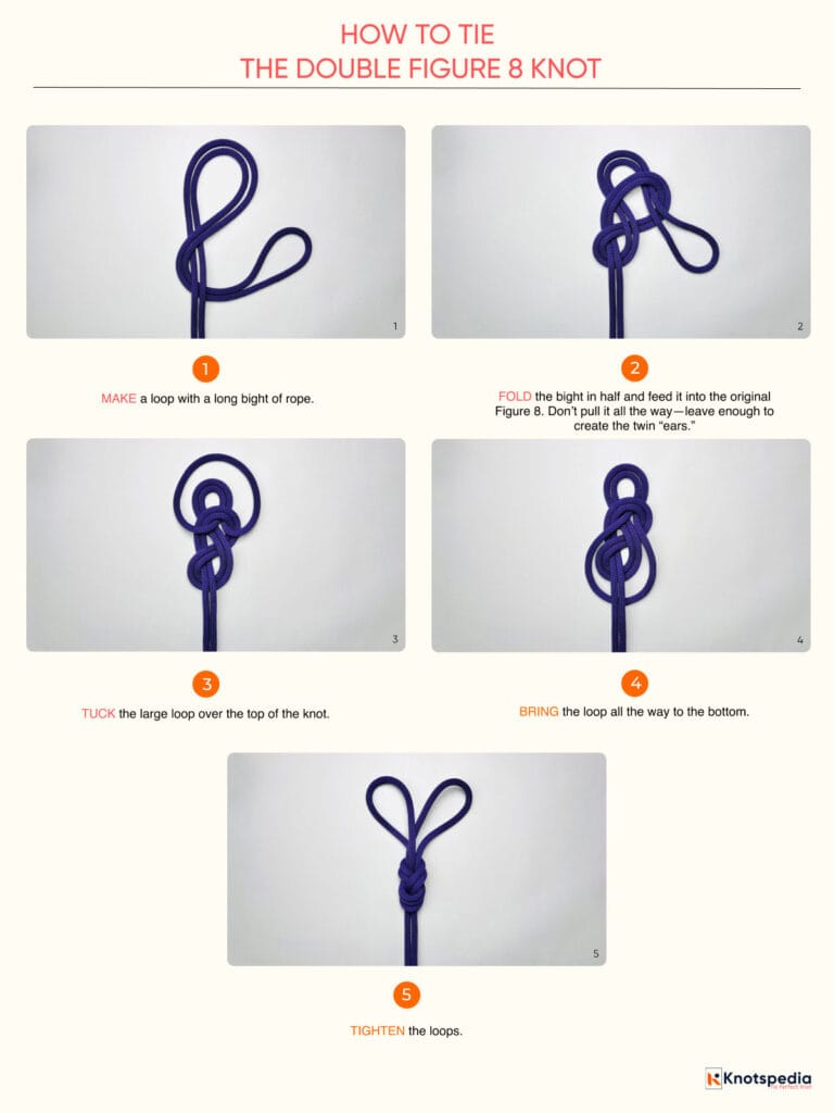 How to Tie the Double Figure 8 Knot (Bunny Ears)