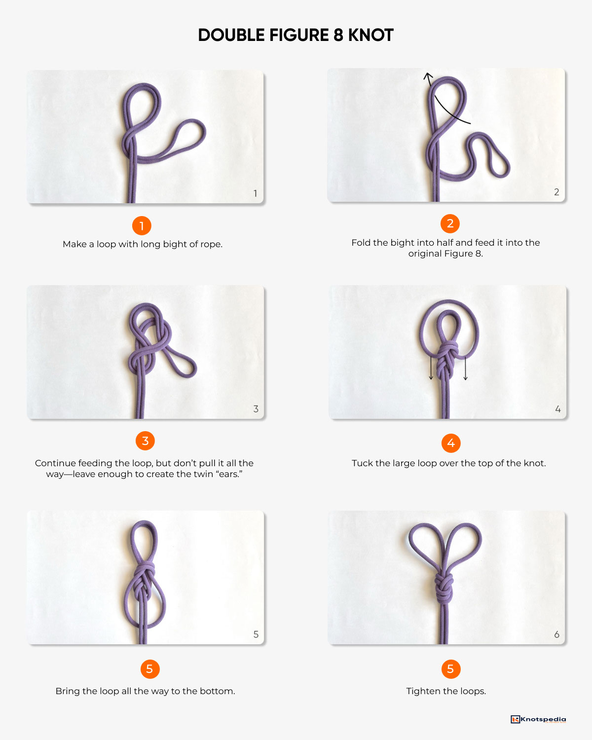 How to Tie the Double Figure 8 Knot (Bunny Ears)