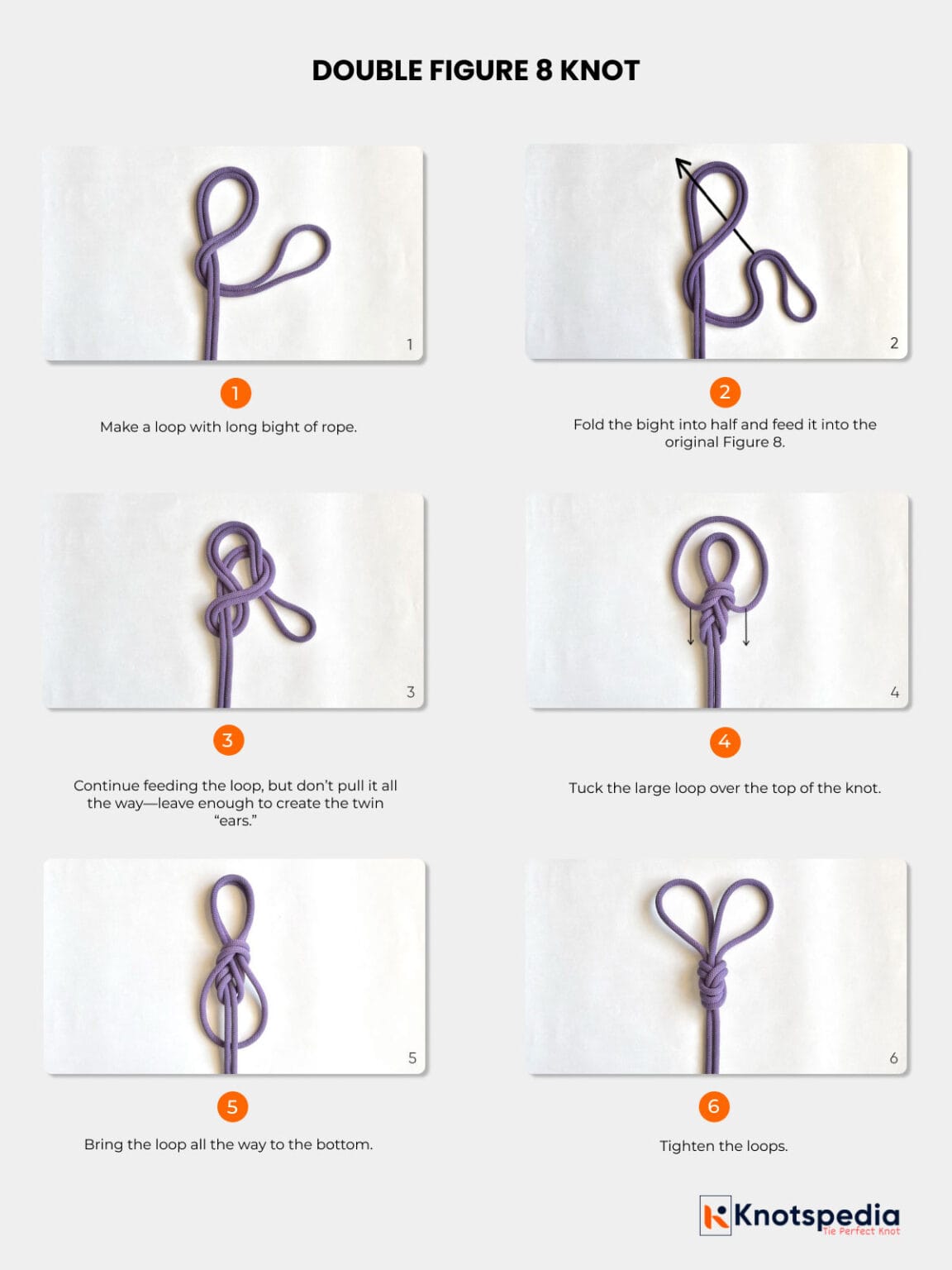 How to Tie the Double Figure 8 Knot (Bunny Ears)
