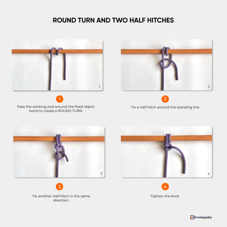How to Tie Round Turn and Two Half Hitches in 4 EASY steps