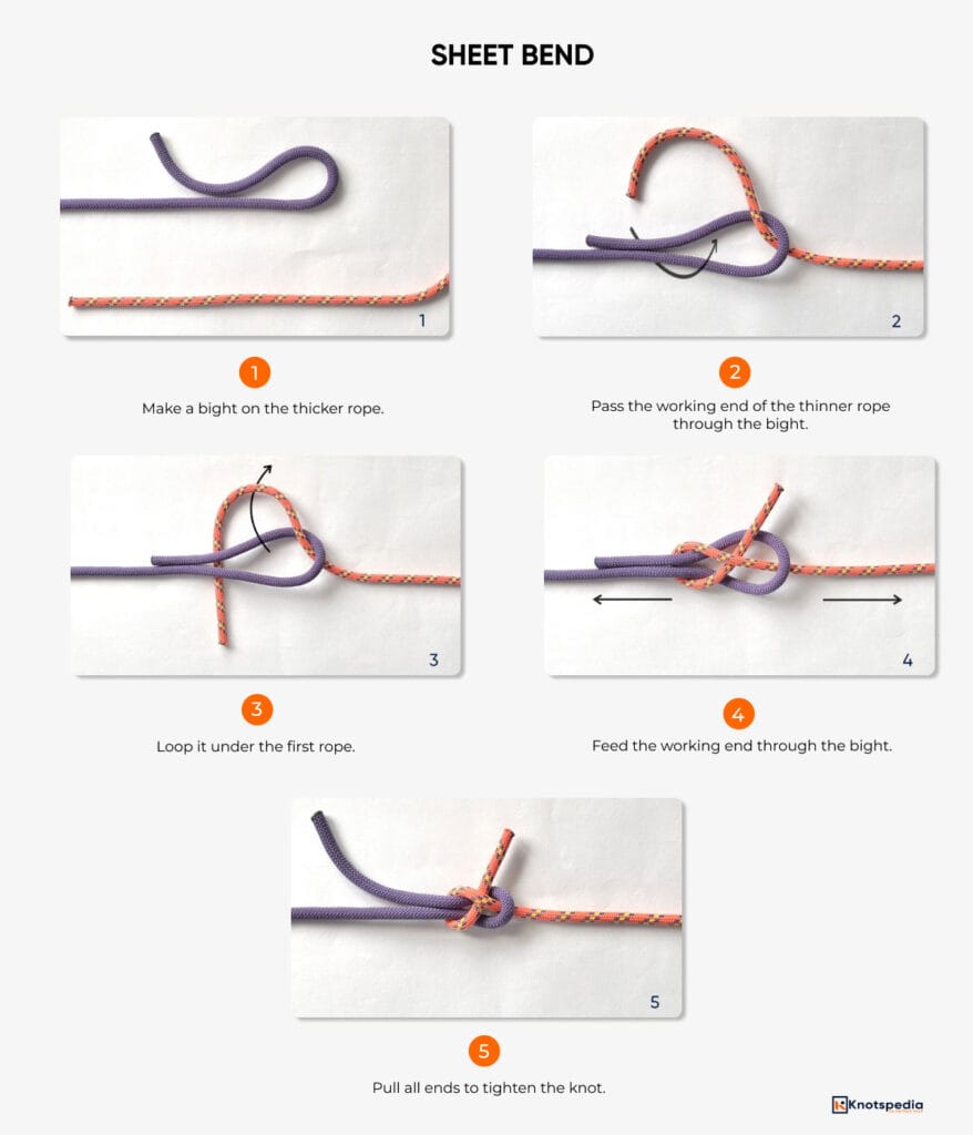 How to Tie a Sheet Bend Knot (Includes 4 Easy Variations)