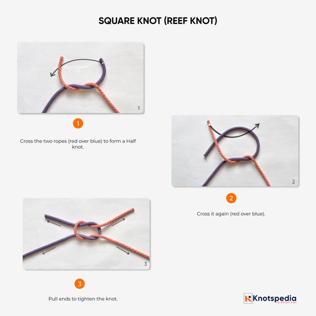 How to Tie a Square Knot (Reef Knot) in Just 3 Simple Steps