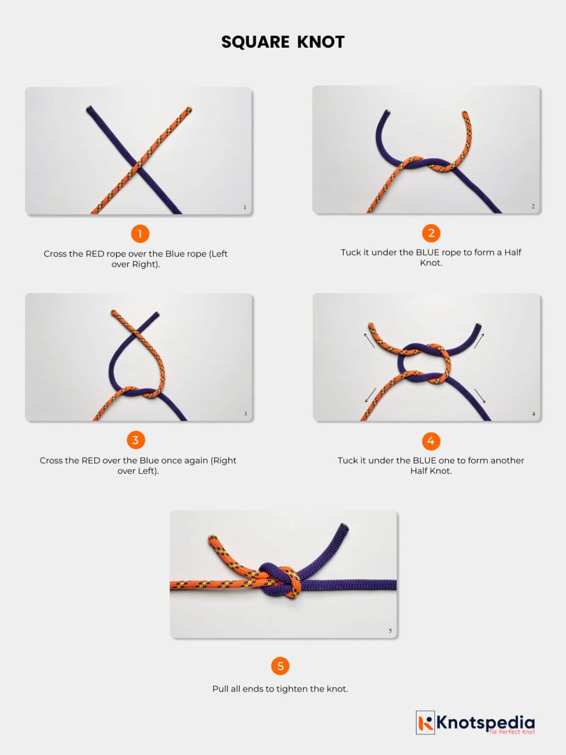 How to Tie a Square Knot (Reef Knot) in Just 3 Simple Steps