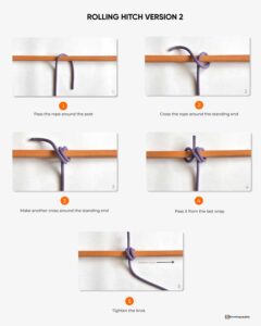 How to Tie a Rolling Hitch Knot (All 3 Versions)