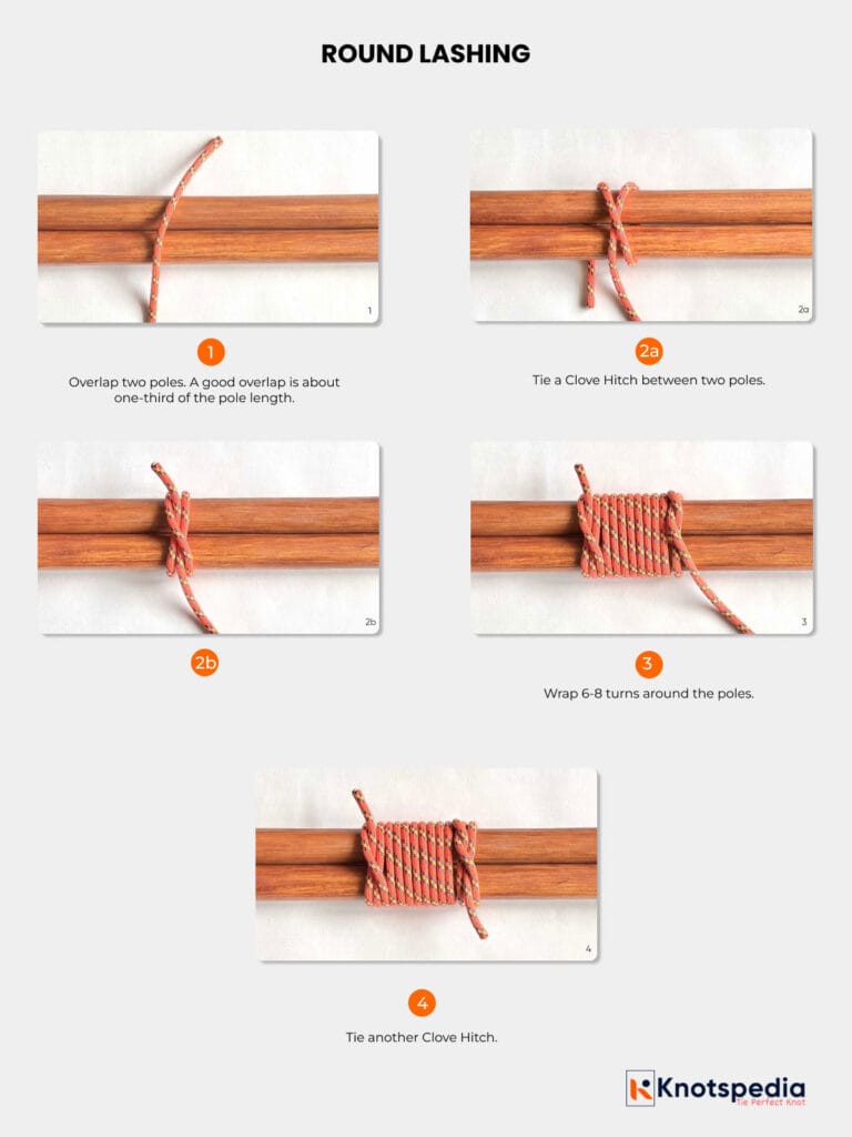 How to Tie the Round Lashing Step by Step