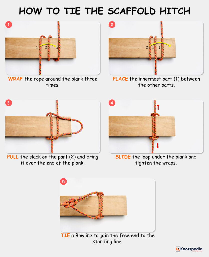 How to Tie a Scaffold Hitch (Best knot for Rope Swings)